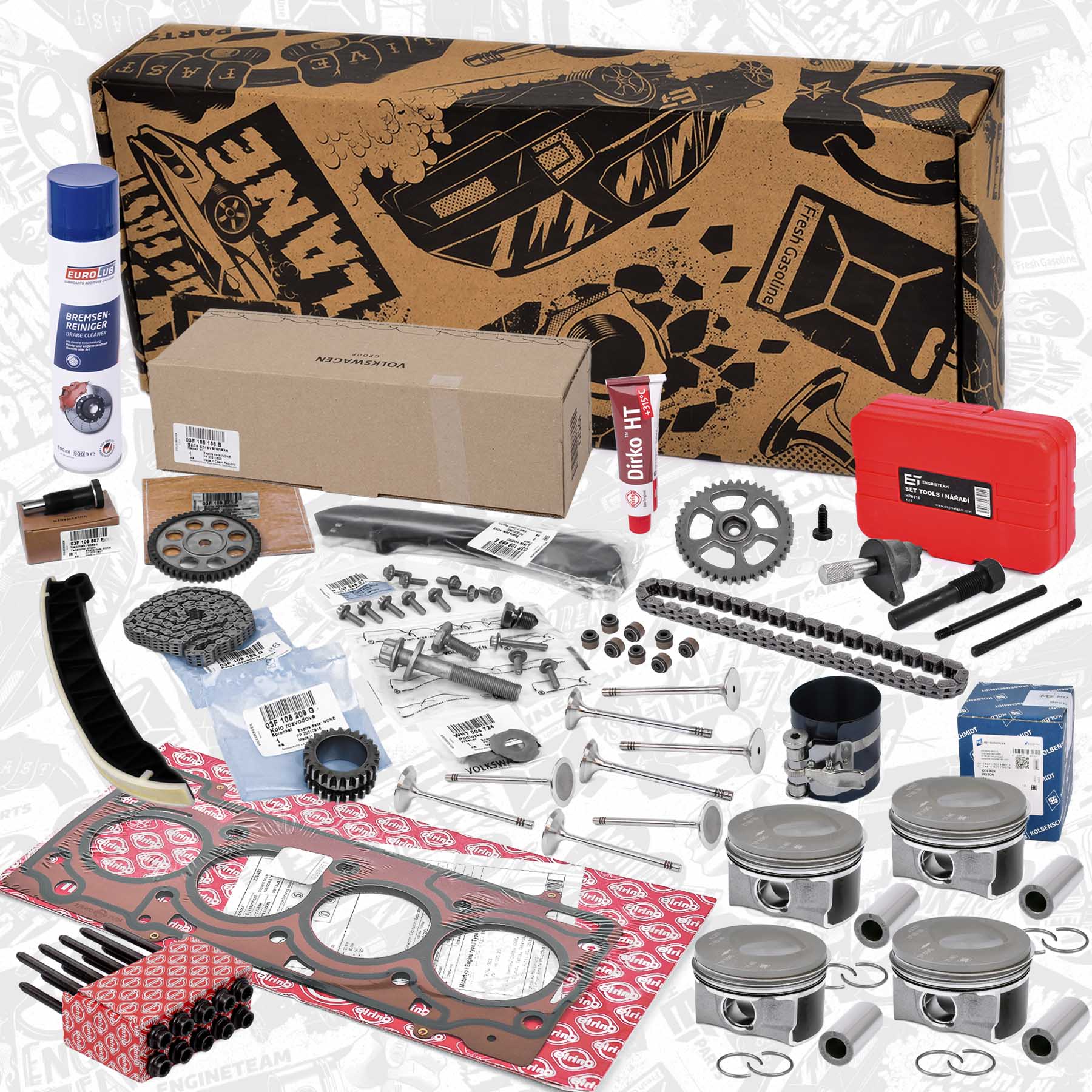 Timing Chain Kit - RS0089VR2 ET ENGINETEAM - 03F105209G, 03F109158G ...