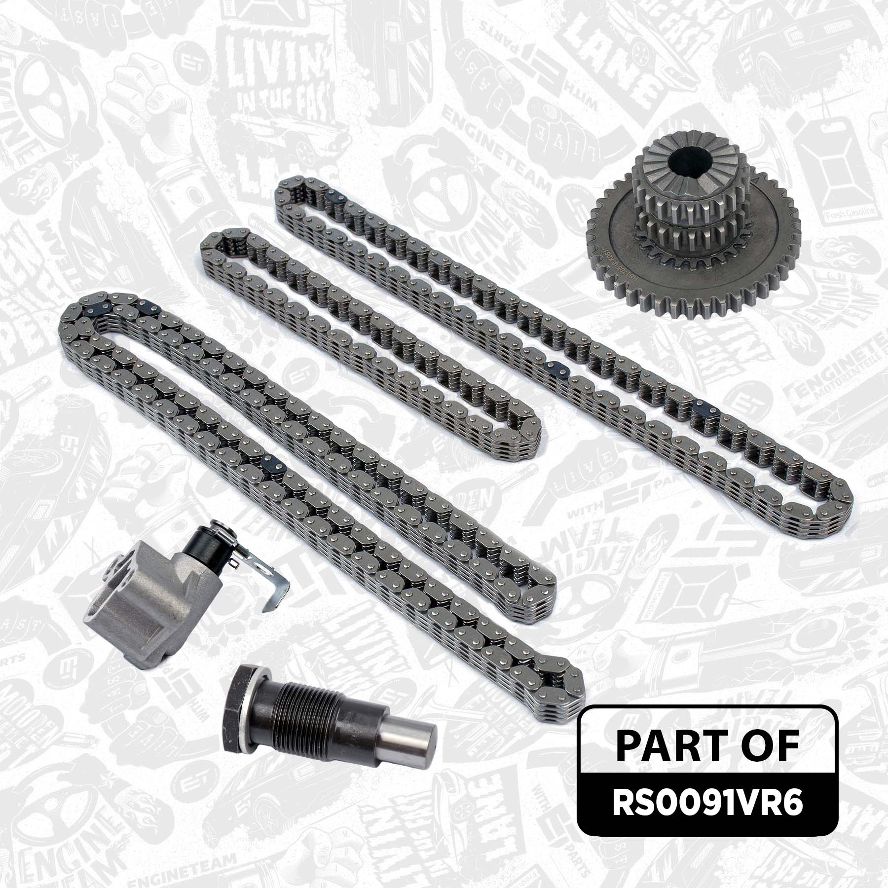 Timing Chain Kit - RS0091VR6 ET ENGINETEAM - 06H109158, 06H109158J ...