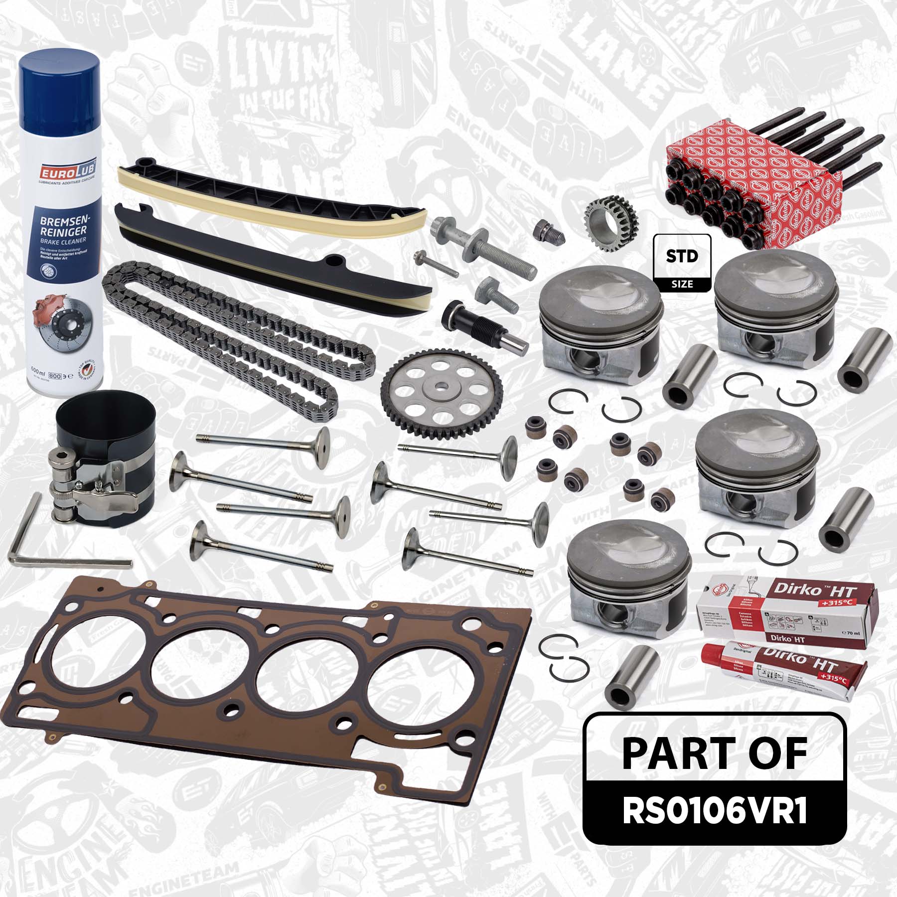 Timing Chain Kit - RS0106VR1 ET ENGINETEAM - 03F198158B, 03F198158 ...
