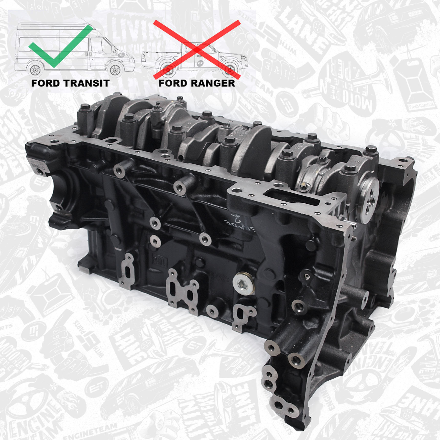 Sub-Assembly, Shortblock - SB0004 ET ENGINETEAM - 1484920, 7C16-6011-DA ...