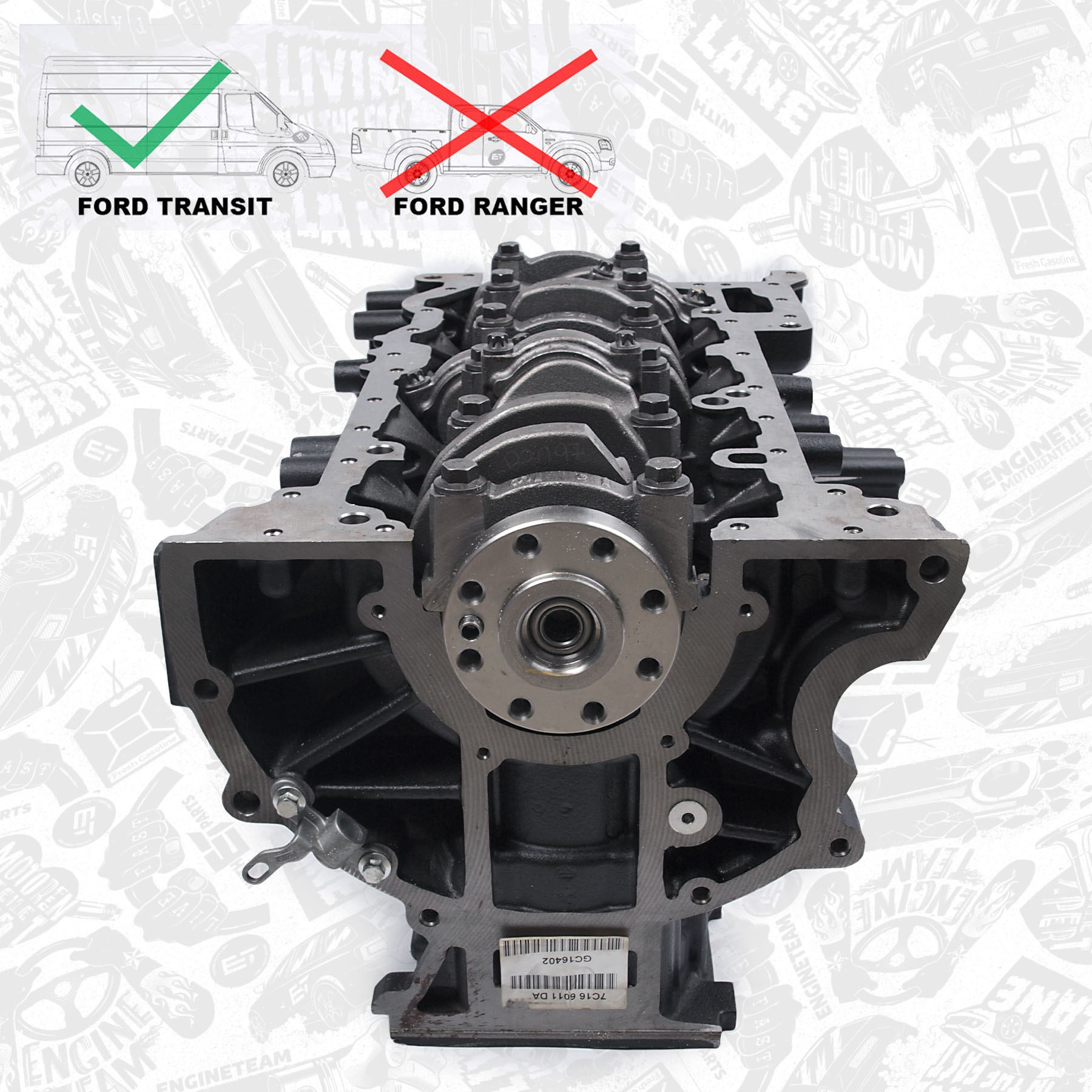 Sub-Assembly, Shortblock - SB0004 ET ENGINETEAM - 1484920, 7C16-6011-DA ...