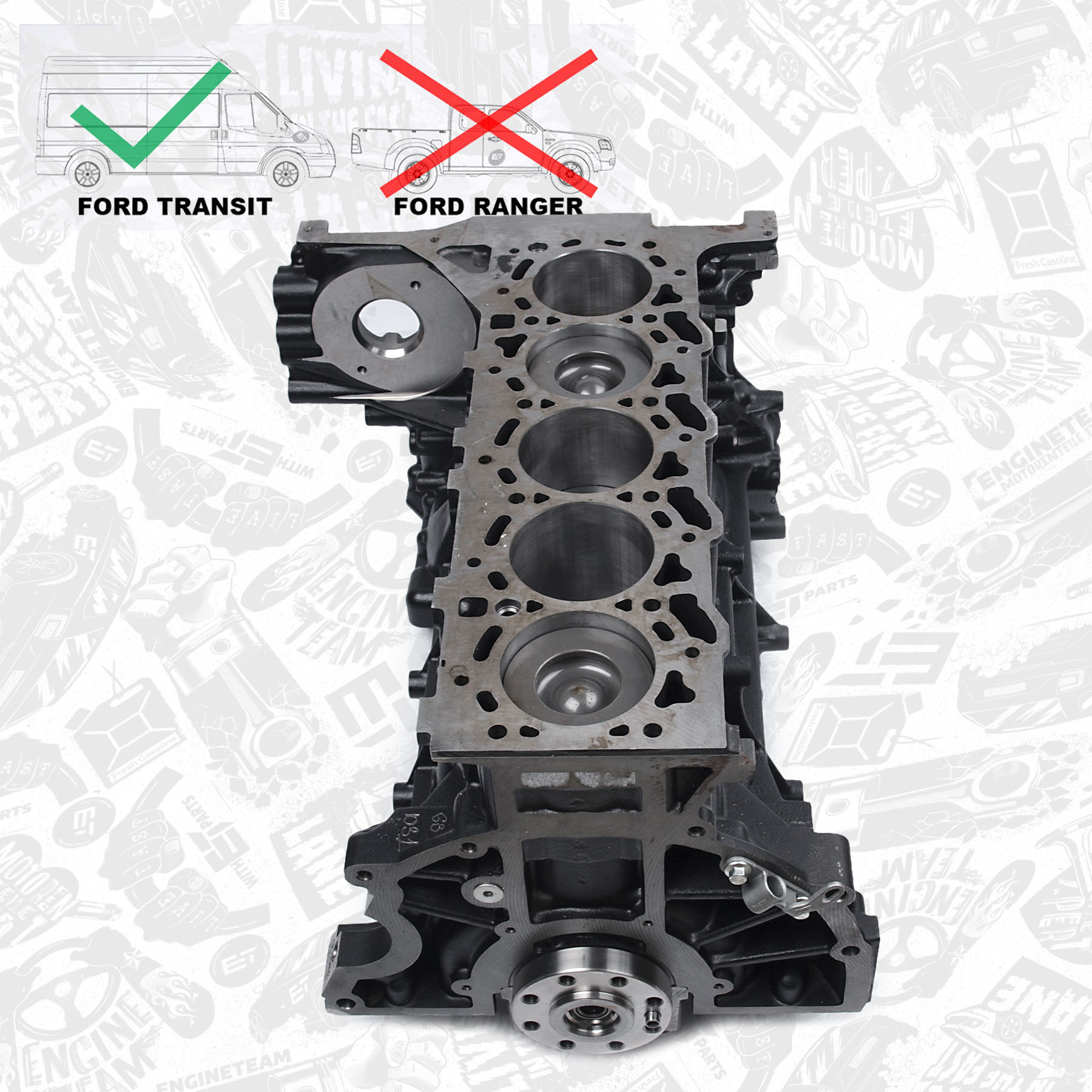 Sub-Assembly, Shortblock - SB0004 ET ENGINETEAM - 1484920, 7C16-6011-DA ...