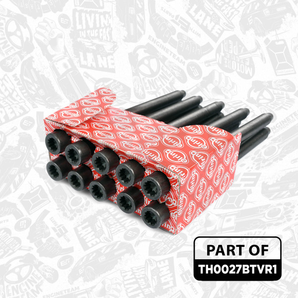 Gasket, cylinder head + bolt set - TH0027BTVR1 ET ENGINETEAM ...