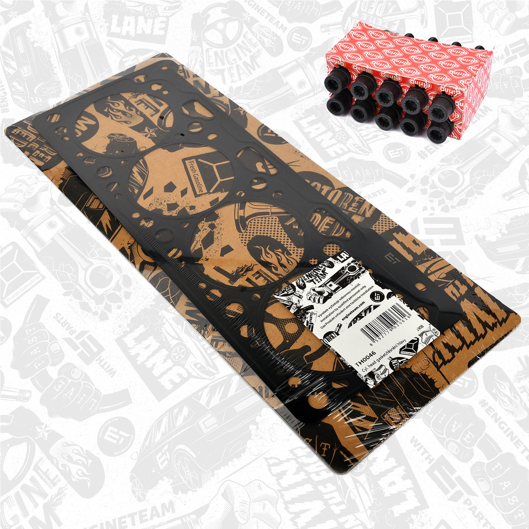 Gasket, cylinder head + bolt set - TH0046BT ET ENGINETEAM - 030103383AH ...
