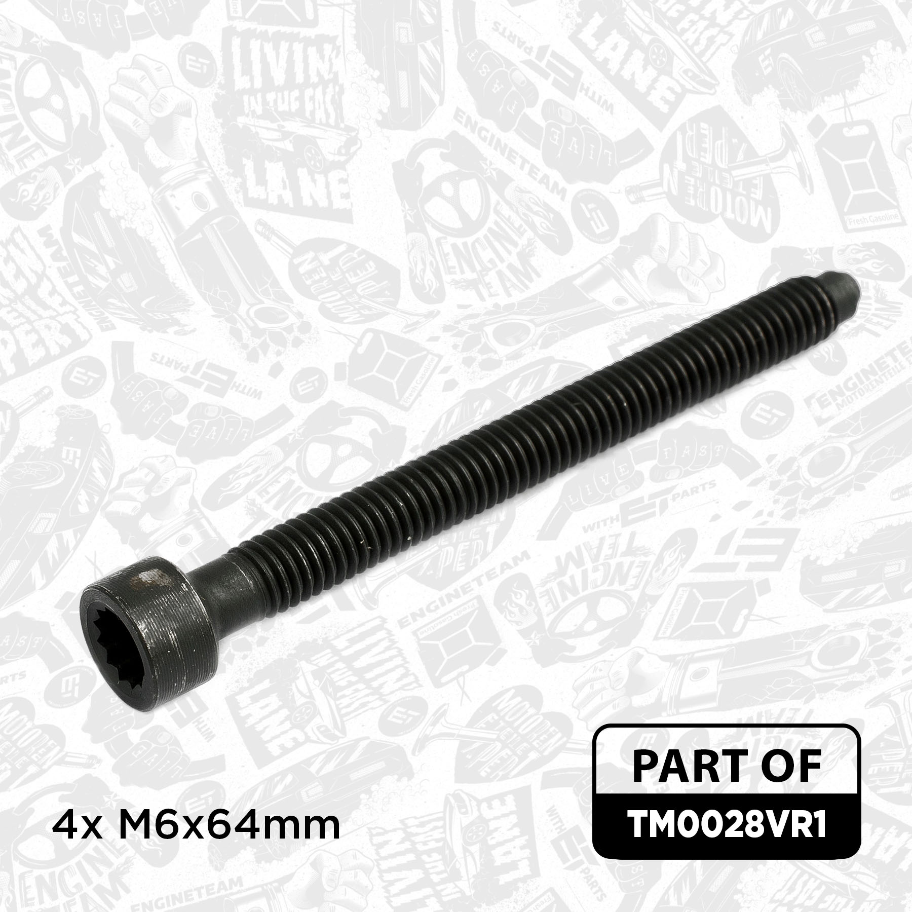 Seal Kit, injector nozzle 4 pcs + bolts - TM0028VR1 ET ENGINETEAM ...