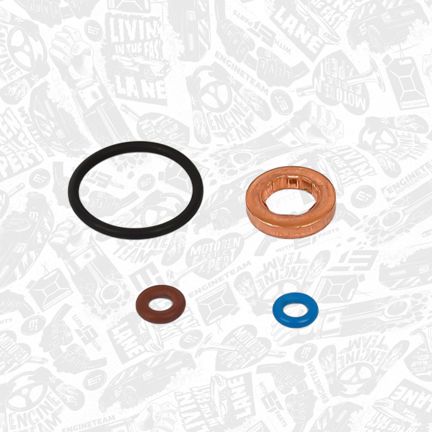 Seal Kit, injector nozzle 4 pcs + bolts - TM0039 ET ENGINETEAM ...