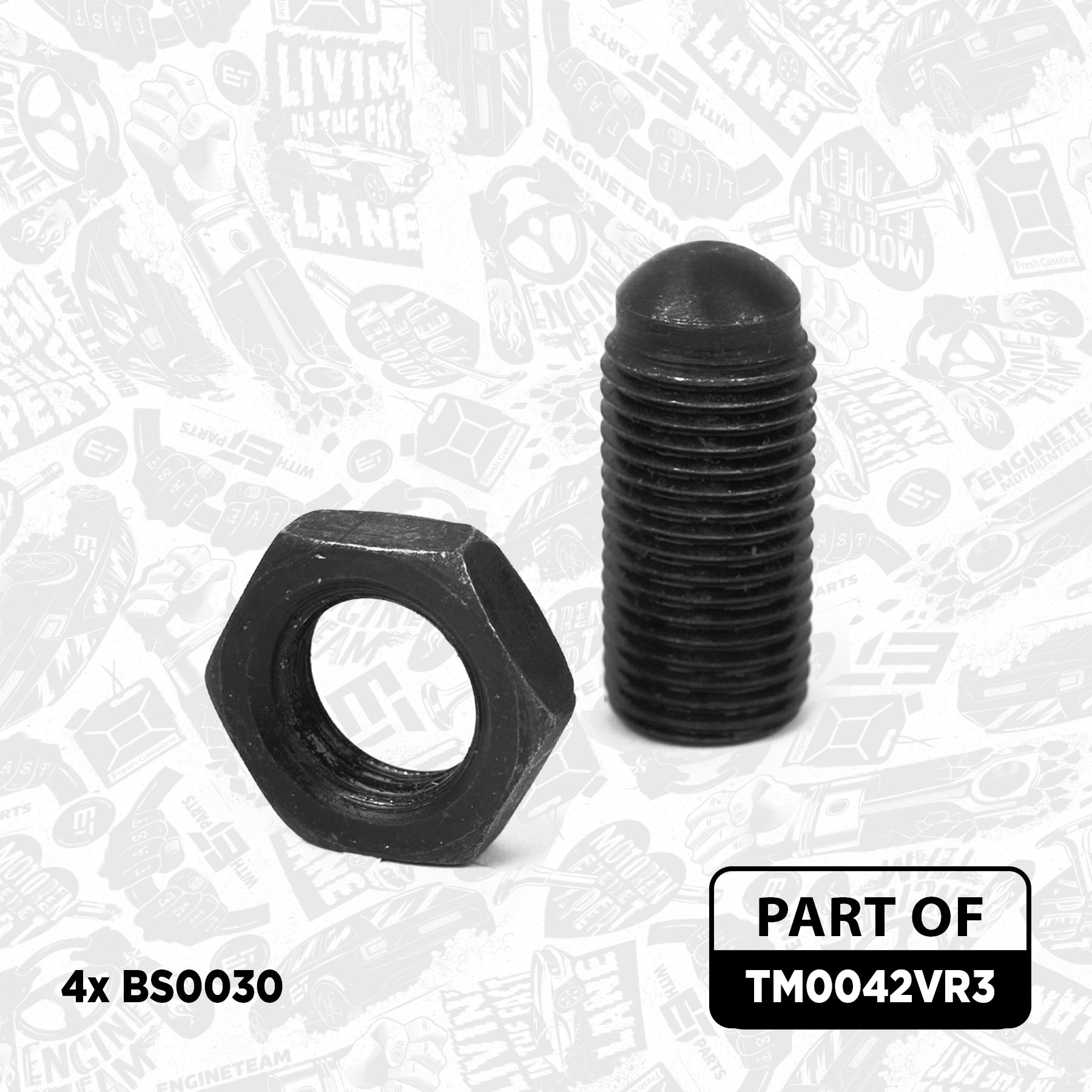 Seal Kit, injector nozzle 4 pcs + bolts - TM0042VR3 ET ENGINETEAM ...