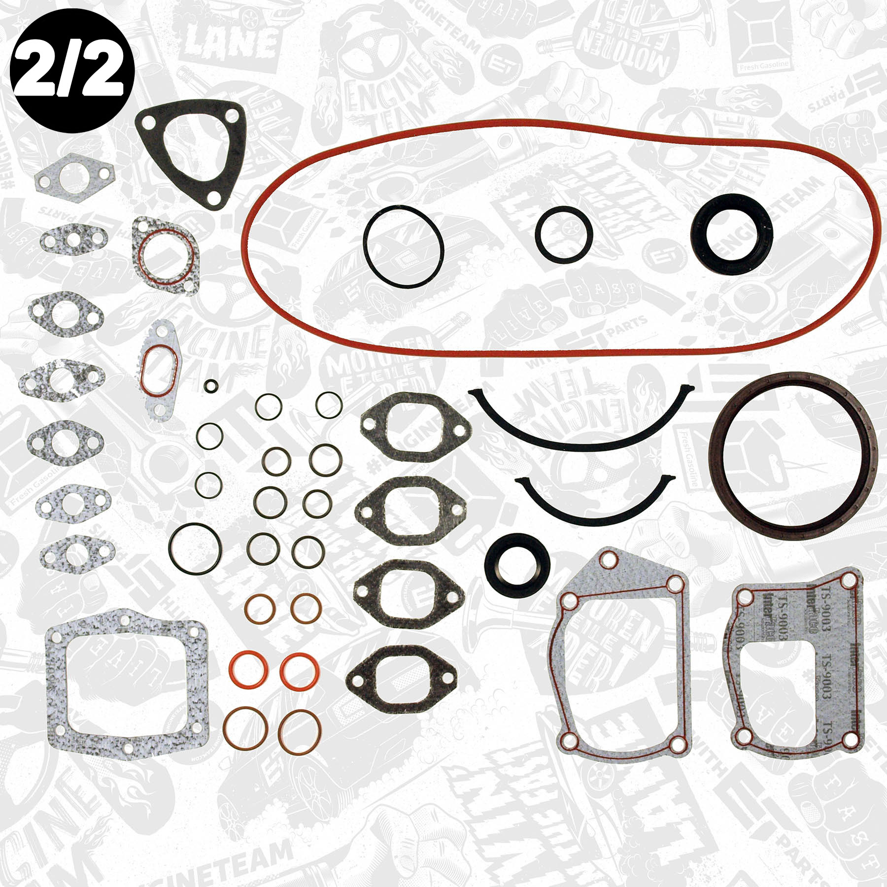 Full Gasket Set, engine - TS0001 ET ENGINETEAM - 013.200, 01-33930-01 ...