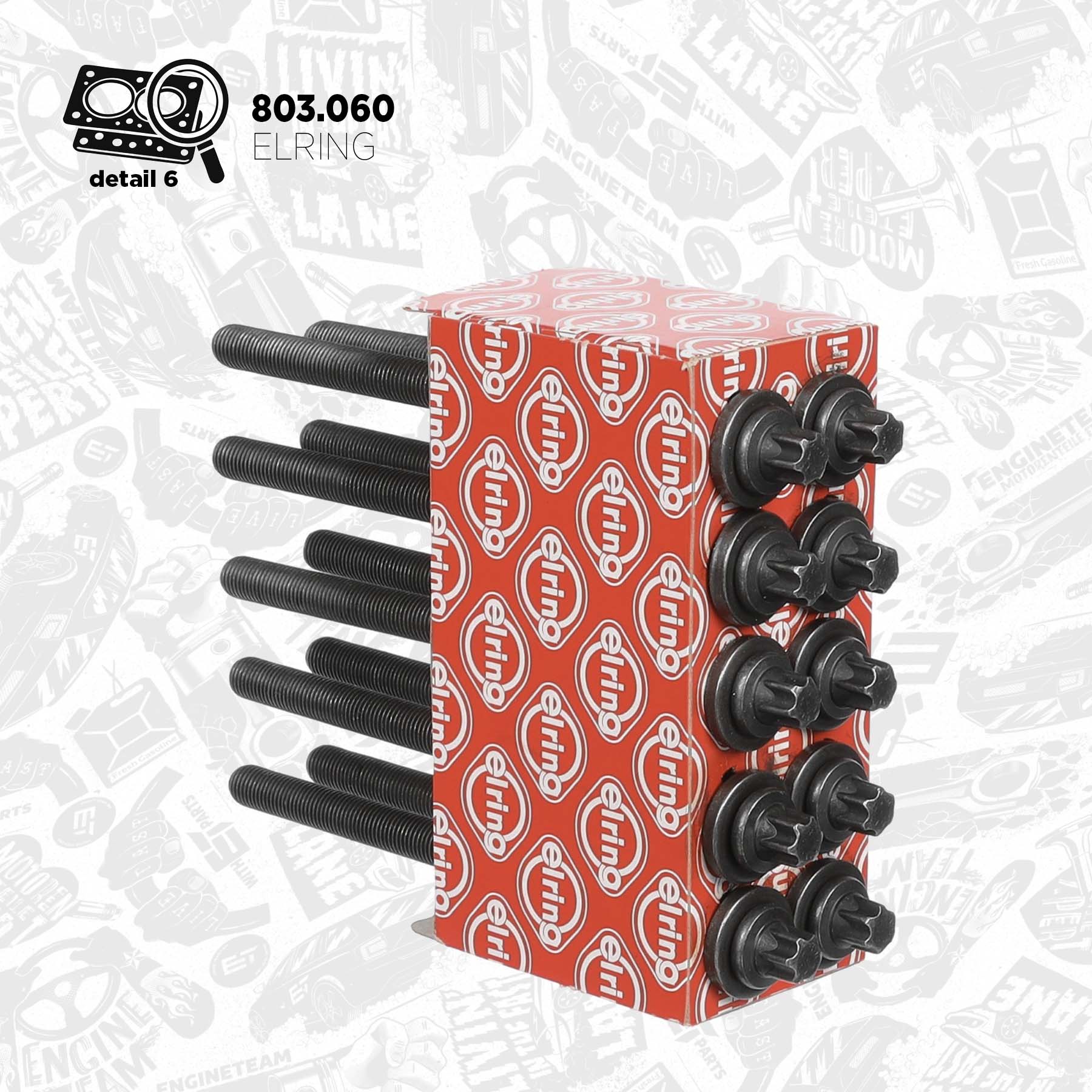 Gasket Set, cylinder head + bolt set - TS0036BT ET ENGINETEAM - 1606537 ...