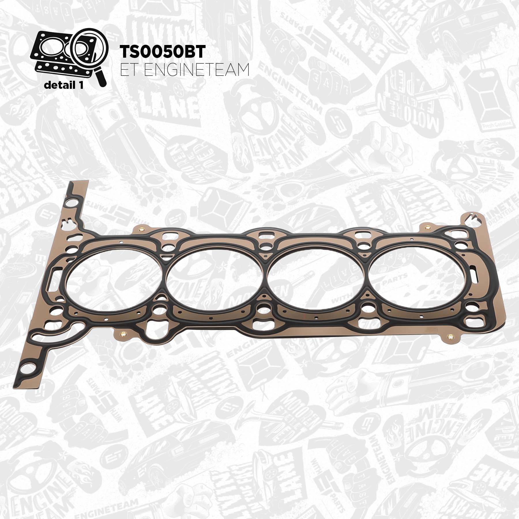 Gasket Set, cylinder head + bolt set - TS0050BT ET ENGINETEAM - 1606079 ...