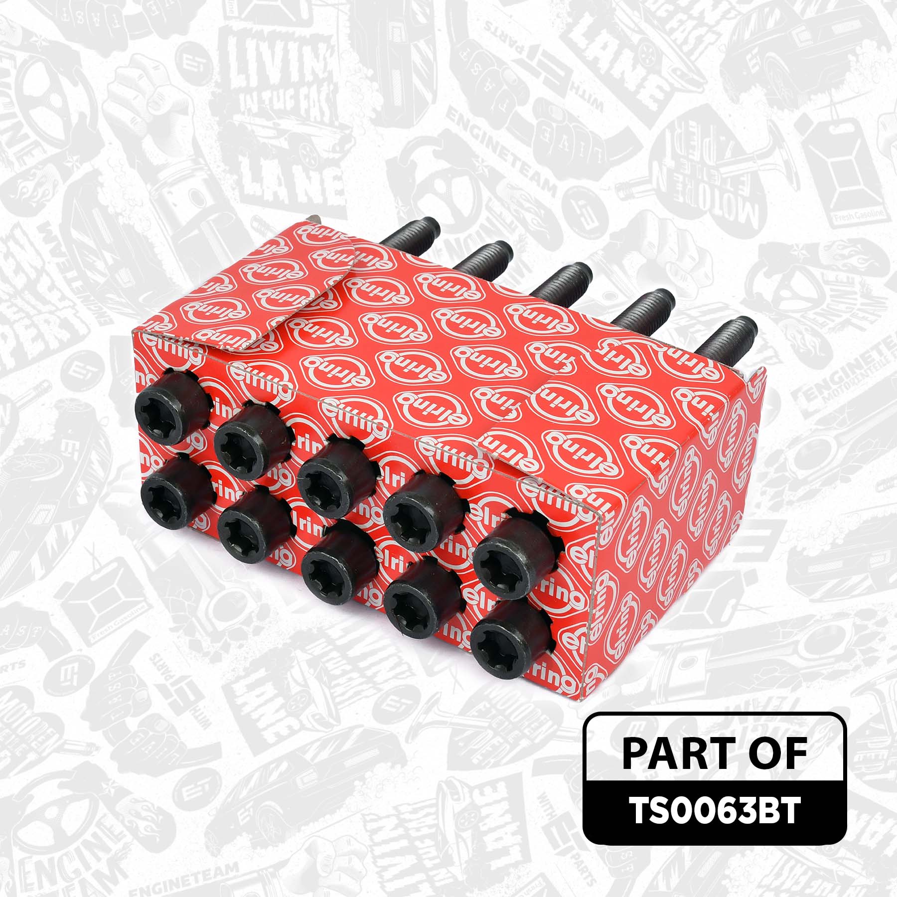 Gasket Set, cylinder head + bolt set - TS0063BT ET ENGINETEAM ...