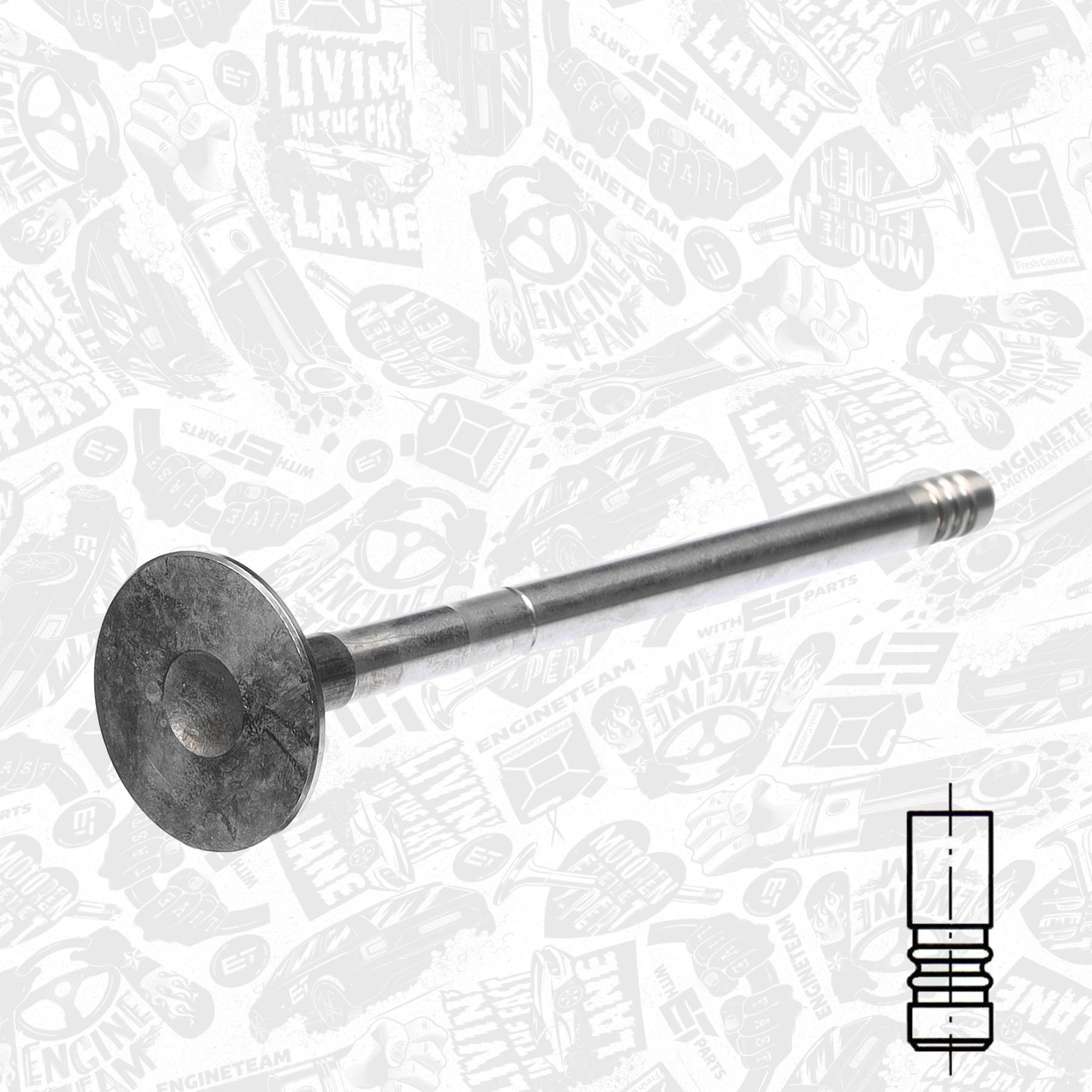 Exhaust Valve - VE0036 ET ENGINETEAM - 948M6505C2A, 1033898, 105-35550 ...