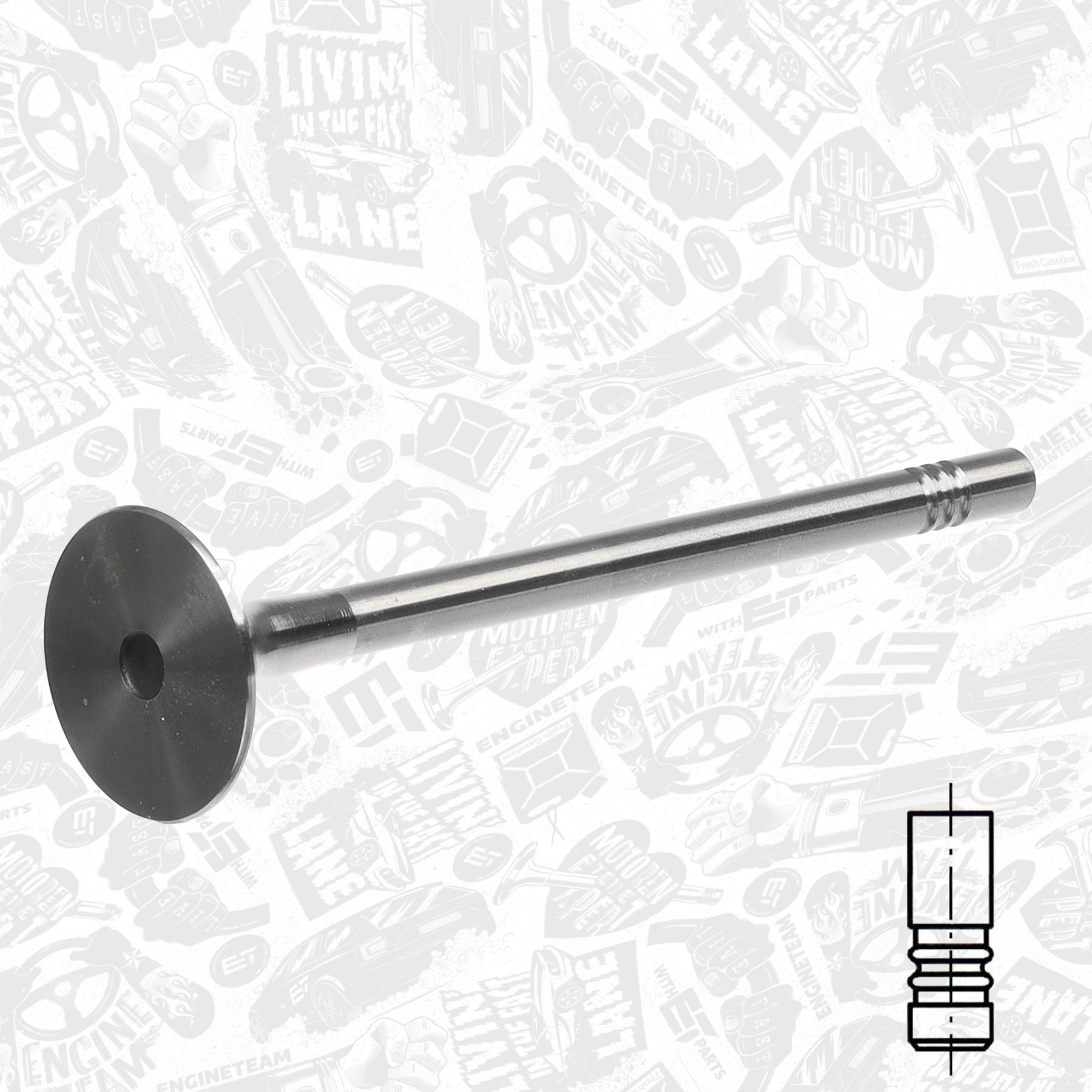 Exhaust Valve - VE0075 ET ENGINETEAM - 03L109611, 029VA31993000, 331132 ...