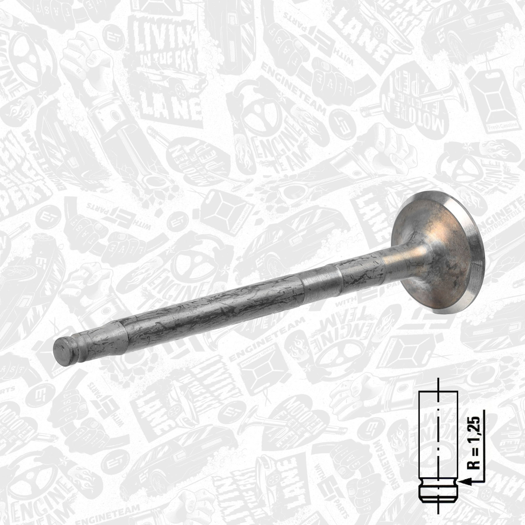 Exhaust Valve - VE0116 ET ENGINETEAM - 6280530005, 261125, R6427/RNT ...