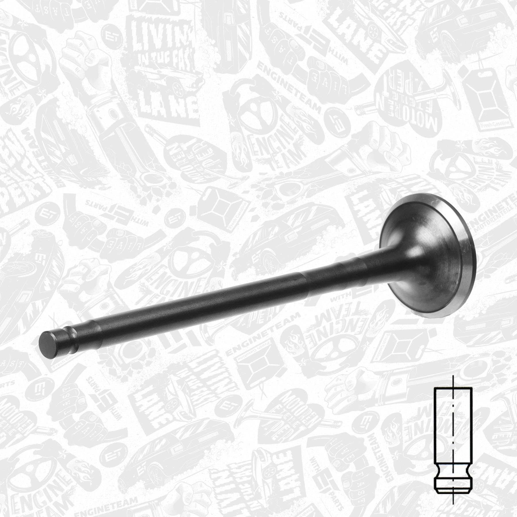Exhaust Valve - VE0126 ET ENGINETEAM - 13202-AD210, 13202-BN300, 13202 ...