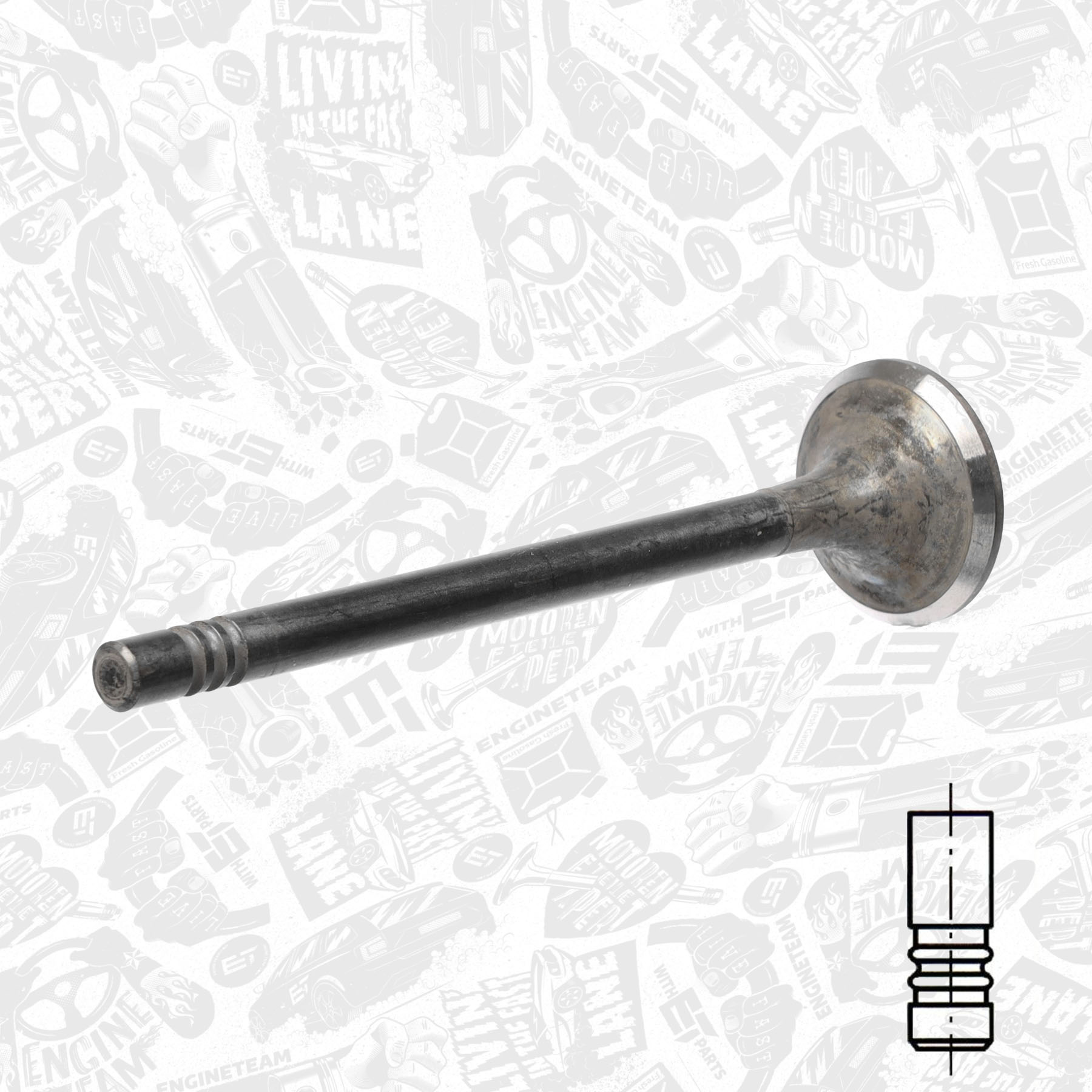 Exhaust Valve - VE0147 ET ENGINETEAM - 22212-4A061, R6467/RNT, V98053 ...