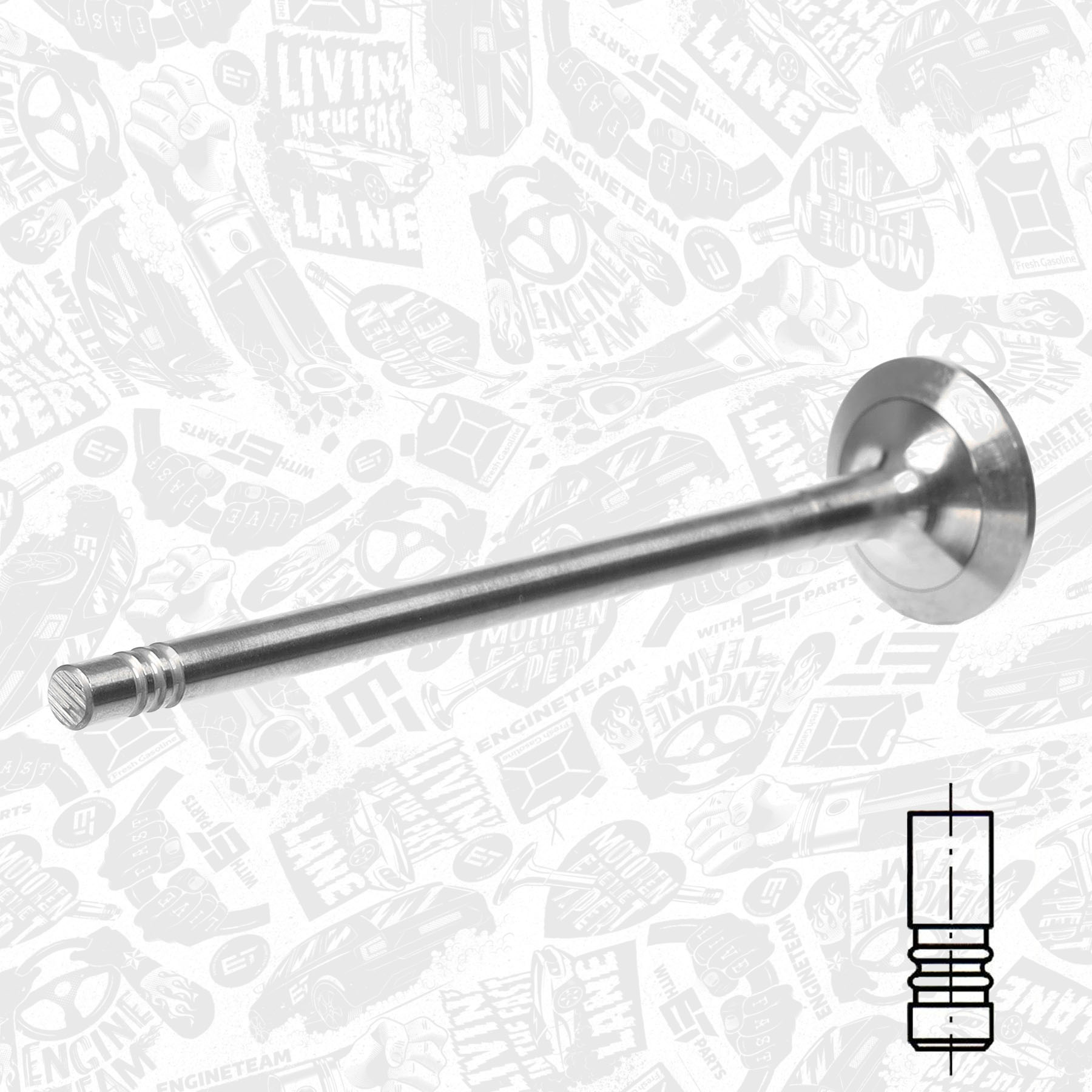 Exhaust Valve - VE0178 ET ENGINETEAM - 132025379R, A2000530100 ...