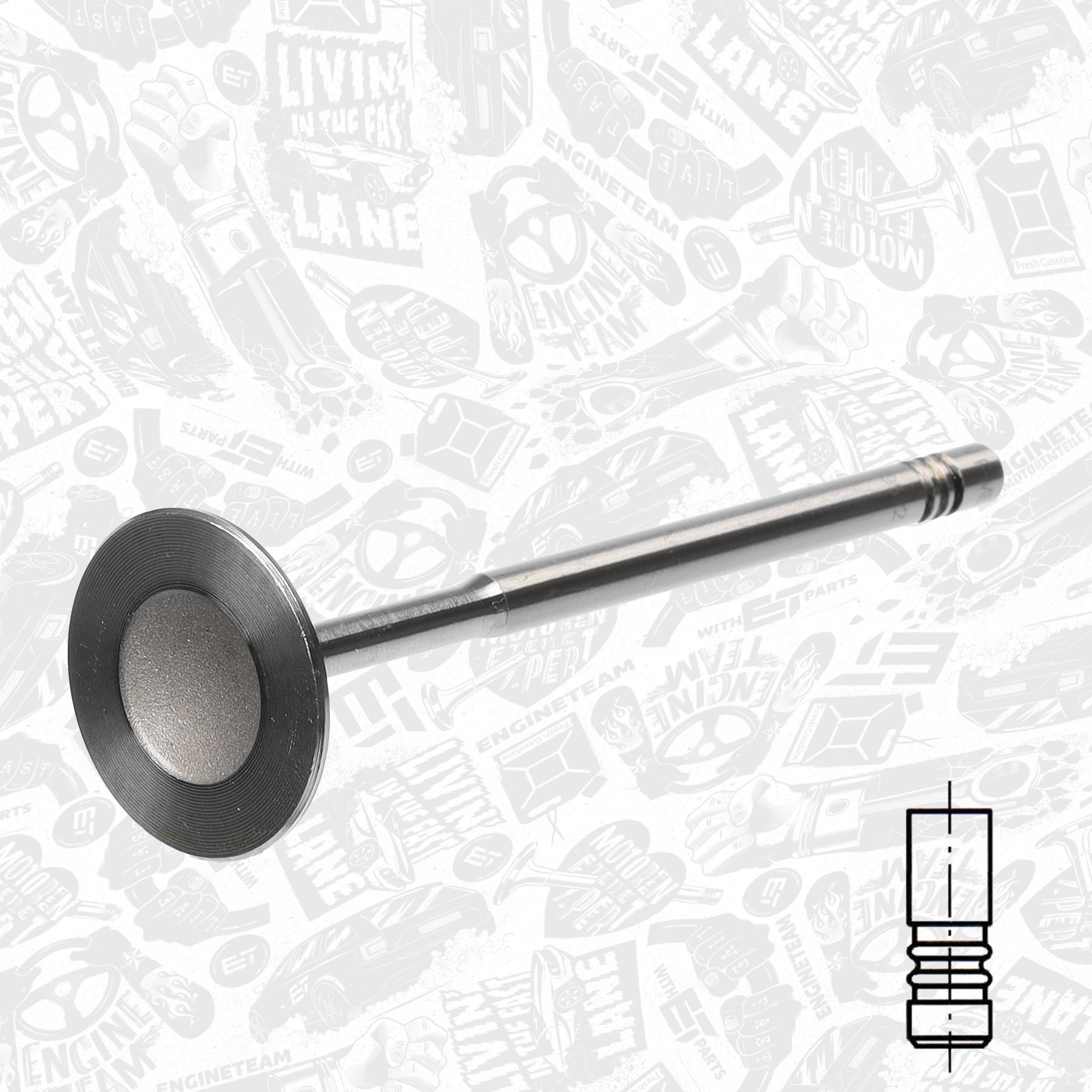 Intake Valve - VI0030 ET ENGINETEAM - 036109601S, 036109601AD ...