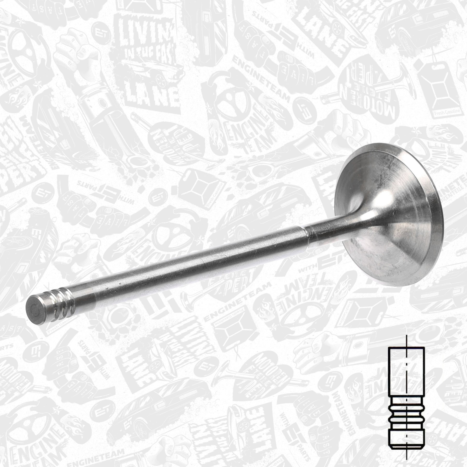 Intake Valve - VI0039 ET ENGINETEAM - 98MM6507C28, 181009, R6140/SCR ...