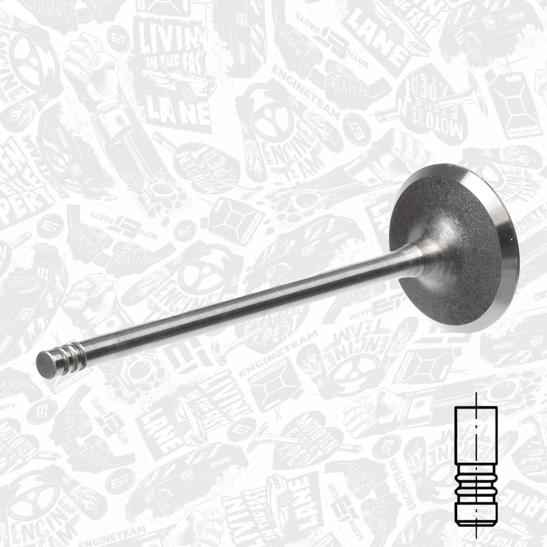 Intake Valve - VI0071 ET ENGINETEAM - 641048, 90536095, 341001 | ET ...