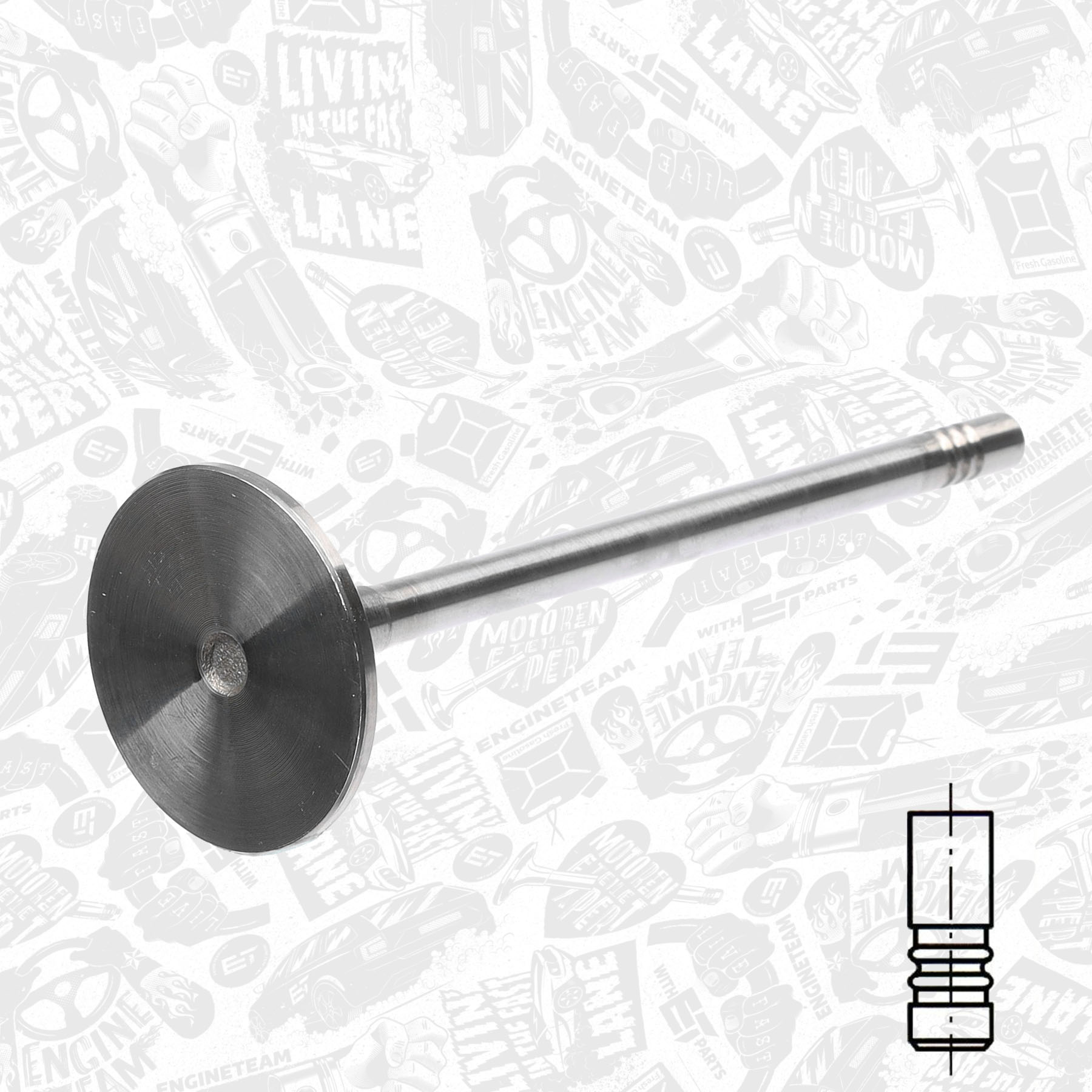 Intake Valve - VI0105 ET ENGINETEAM - 0949.95, 9624774280, 531003 | ET ...