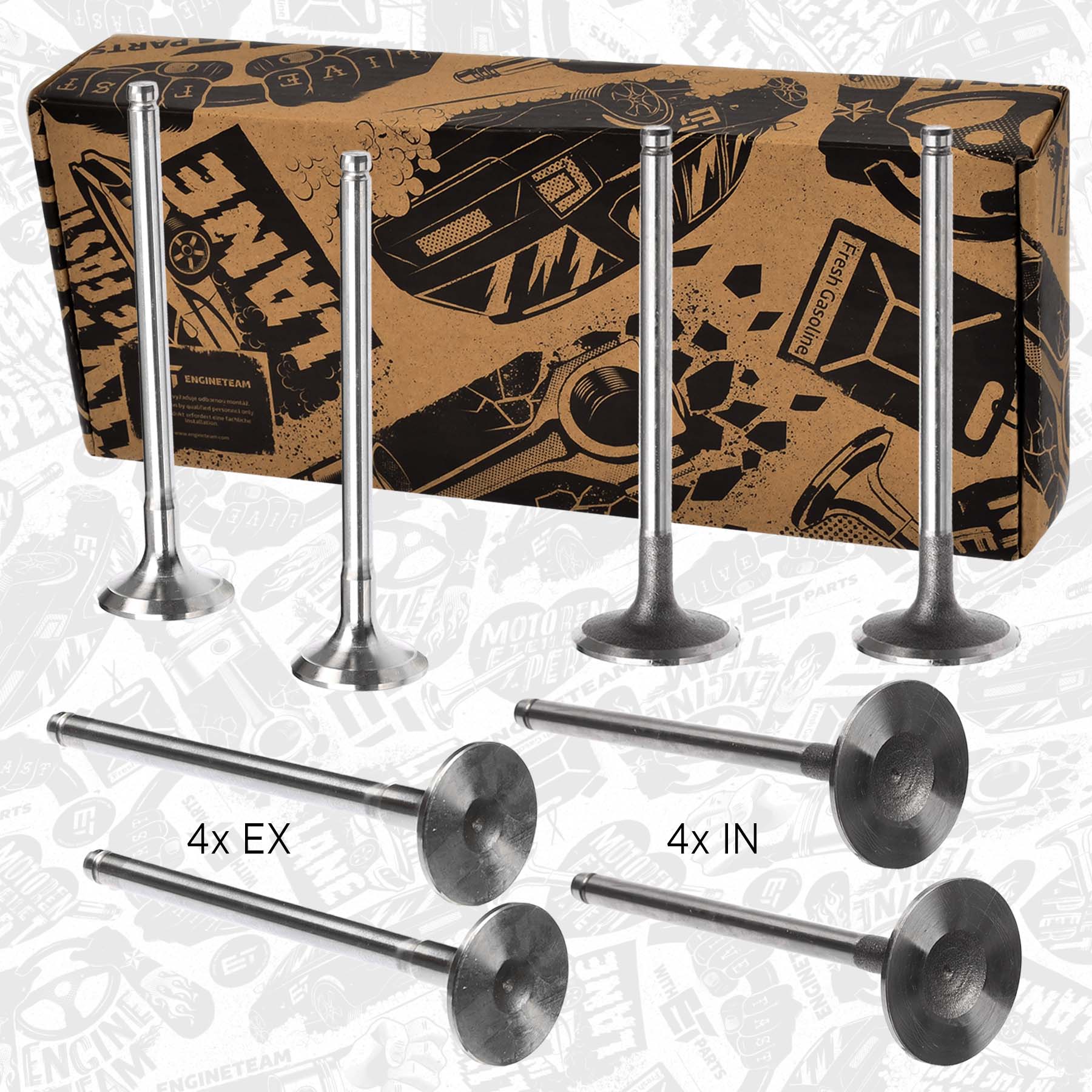 Valve Kit, intake/exhaust valve - VS0002VR2 ET ENGINETEAM - 0949.59 ...