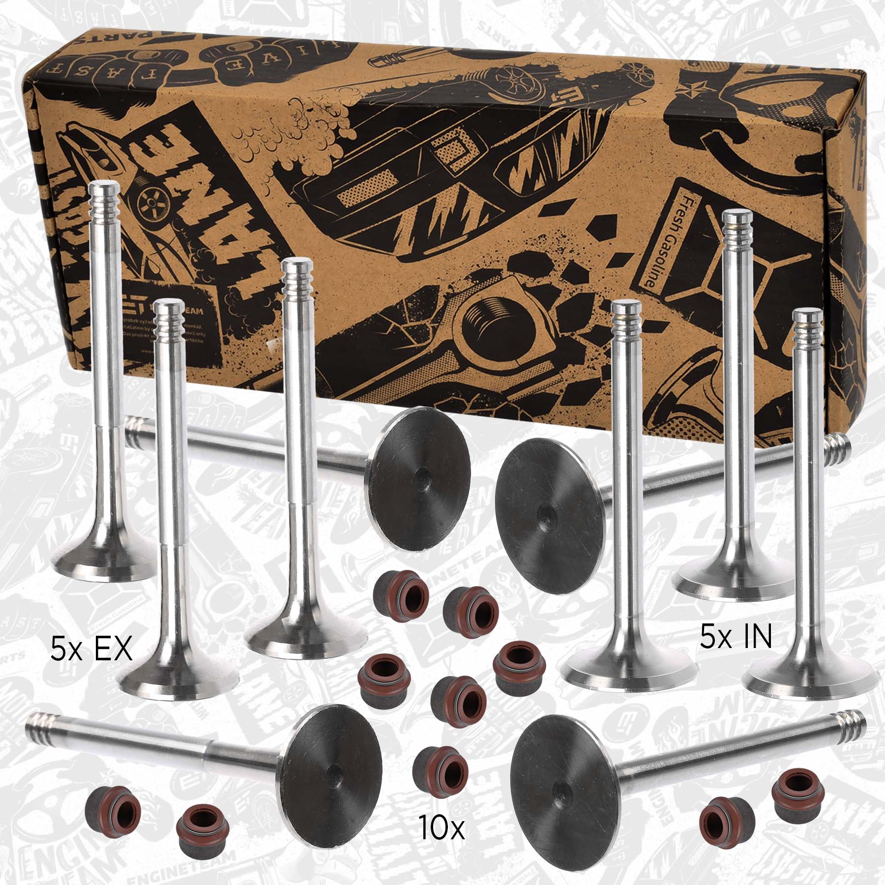 Valve Kit, intake/exhaust valve - VS0003 ET ENGINETEAM - 046109611C ...