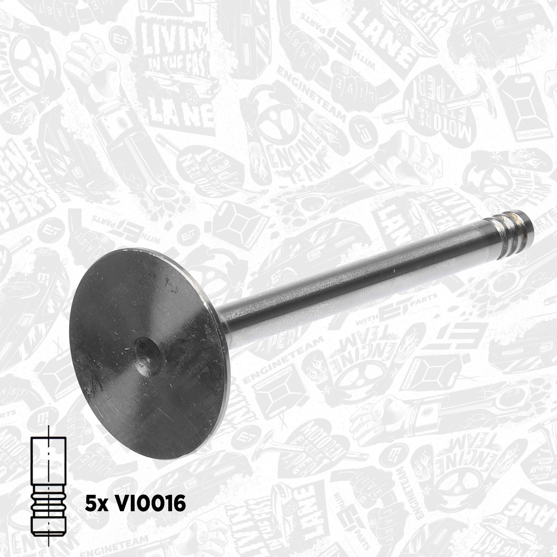 Valve Kit, intake/exhaust valve - VS0003 ET ENGINETEAM - 046109611C ...