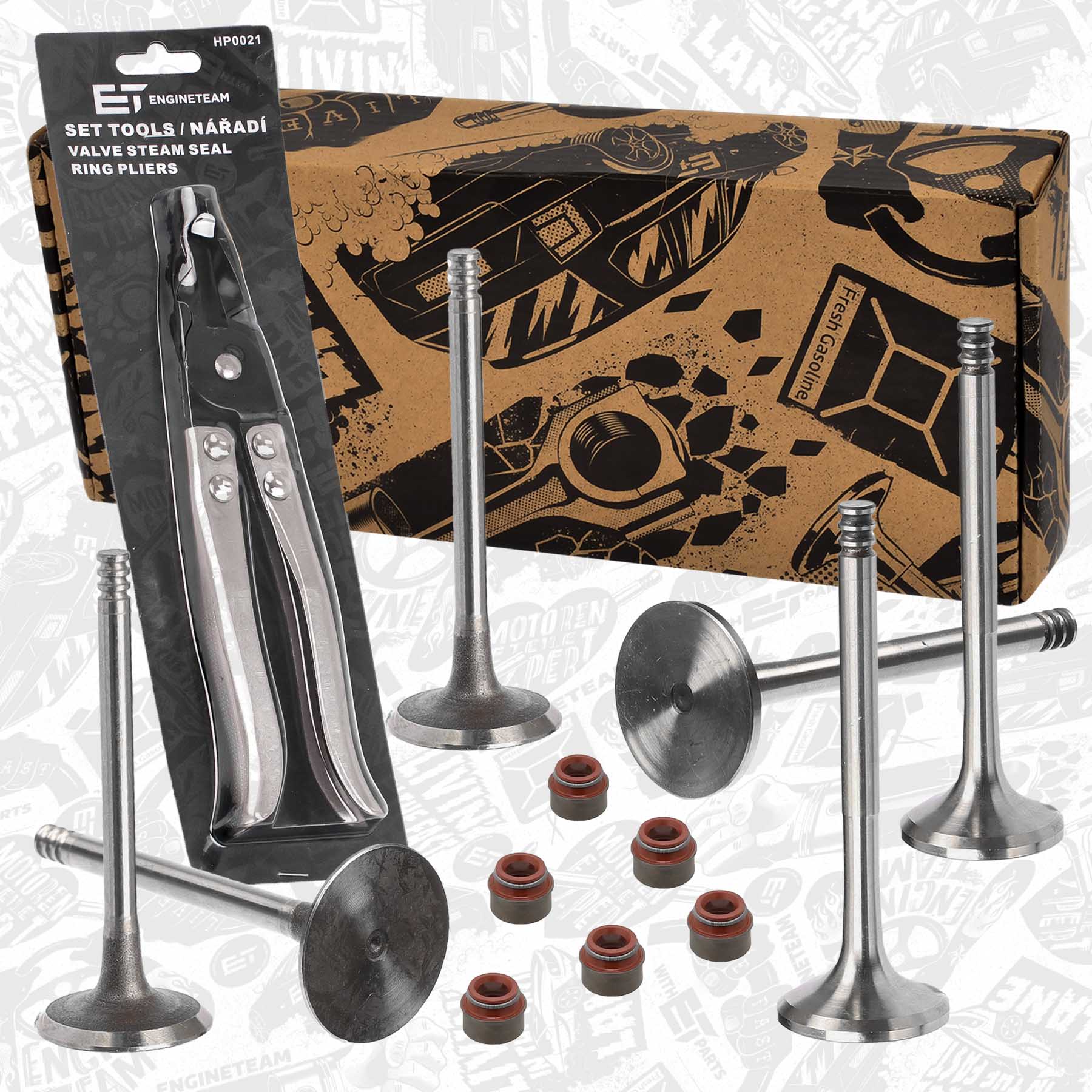 Valve Kit, intake/exhaust valve - VS0004VR1 ET ENGINETEAM - 038109611B ...