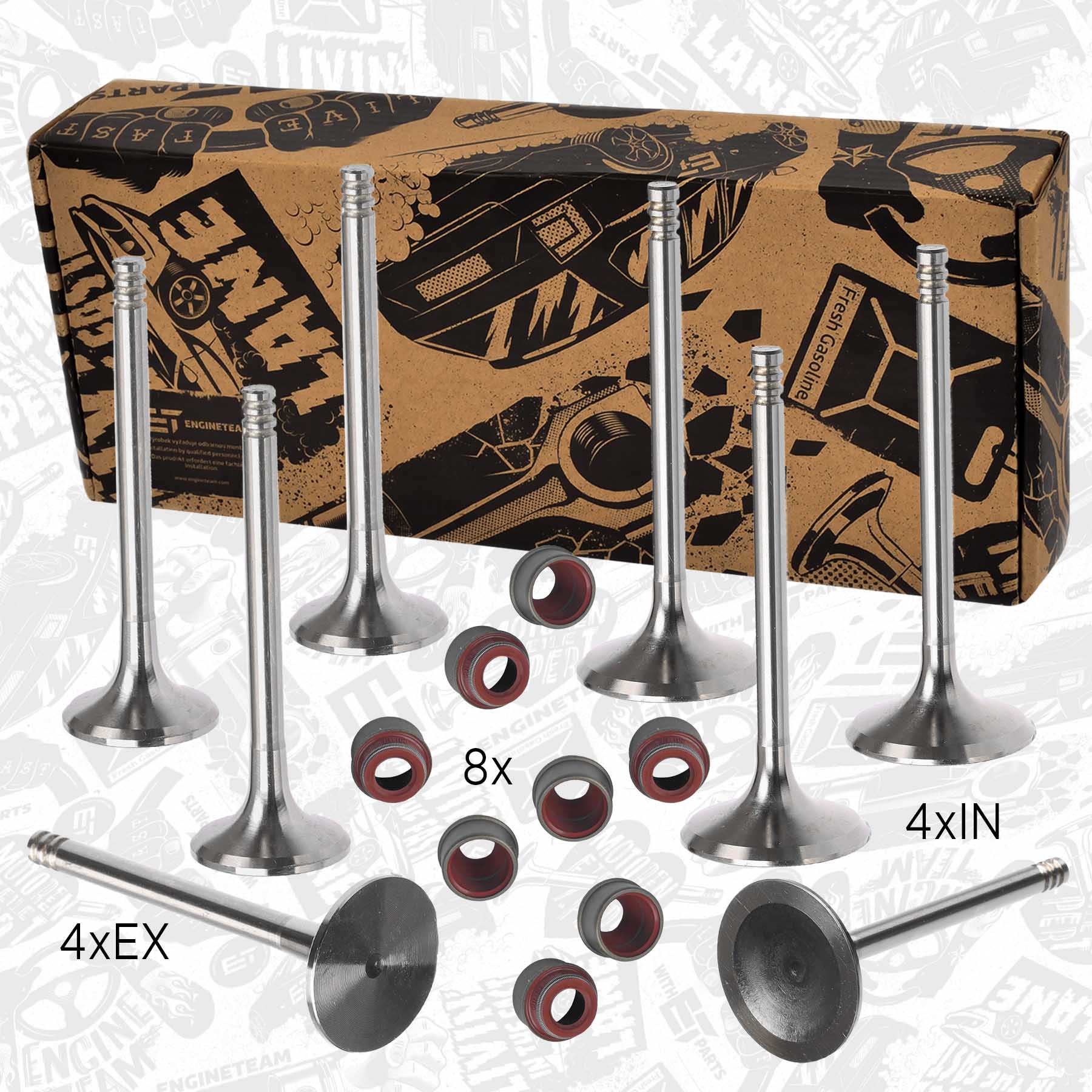 Valve Kit, intake/exhaust valve - VS0009 ET ENGINETEAM - 078109611C ...