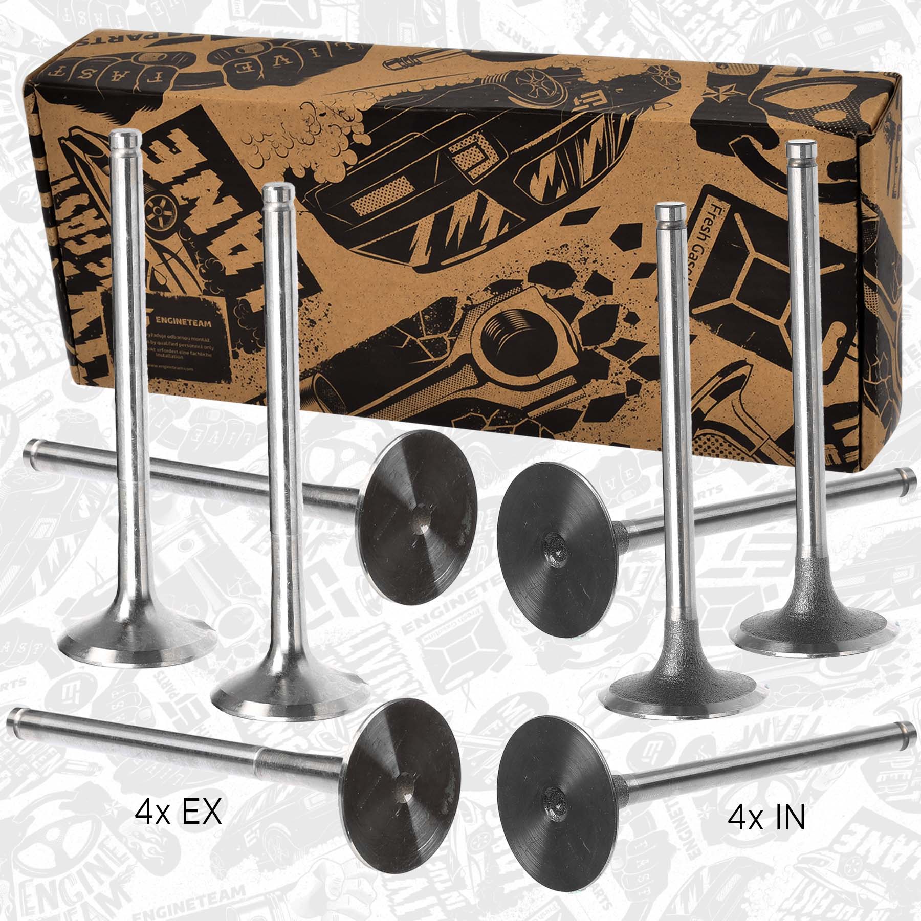 Valve Kit, intake/exhaust valve - VS0023 ET ENGINETEAM - 7701465090 ...