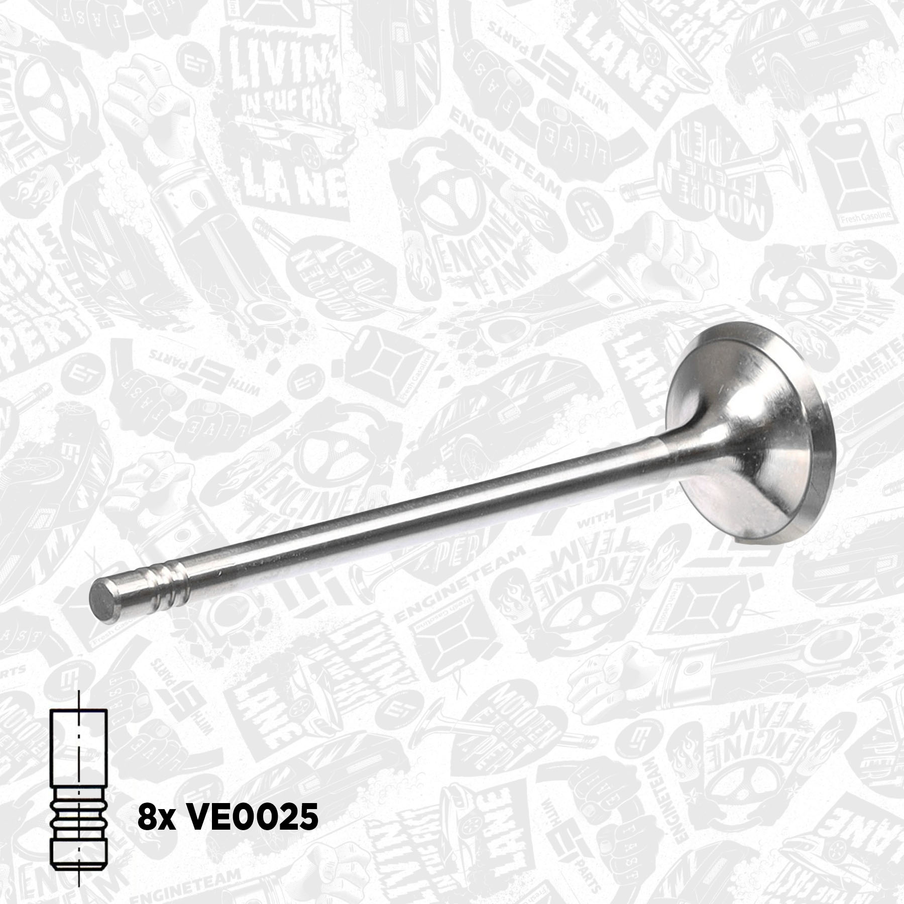 Valve Kit, intake/exhaust valve - VS0029 ET ENGINETEAM - 641095 ...