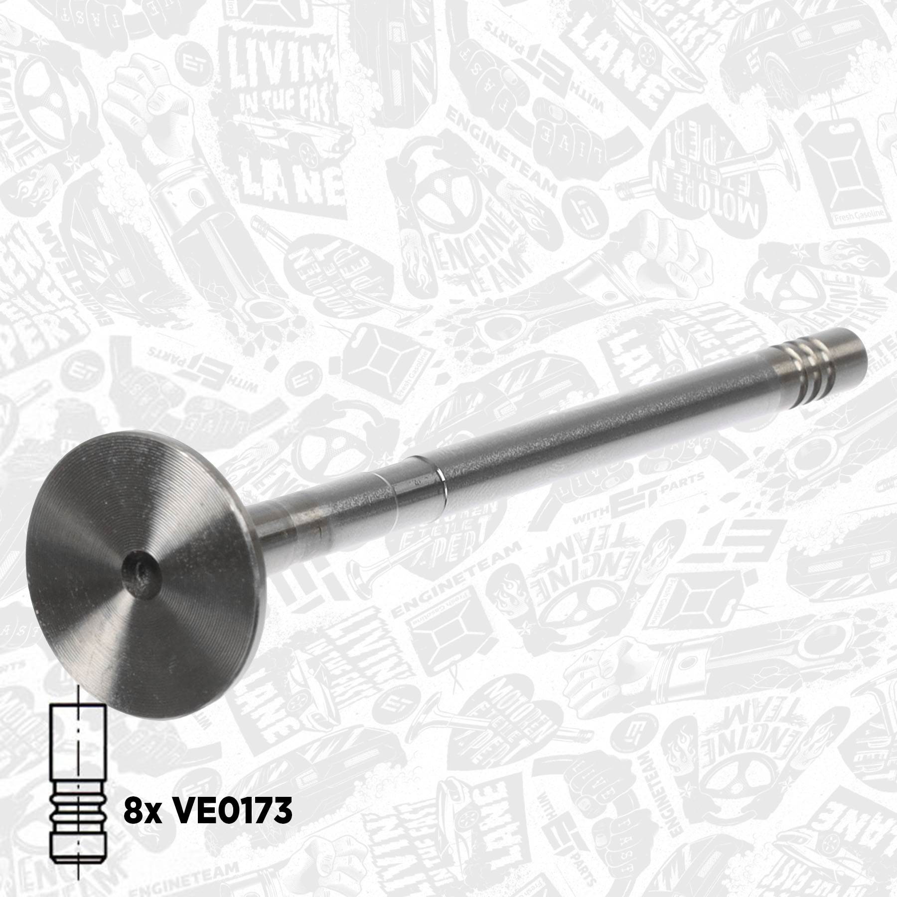 Valve Kit, intake/exhaust valve - VS0031 ET ENGINETEAM - 9810055780 ...