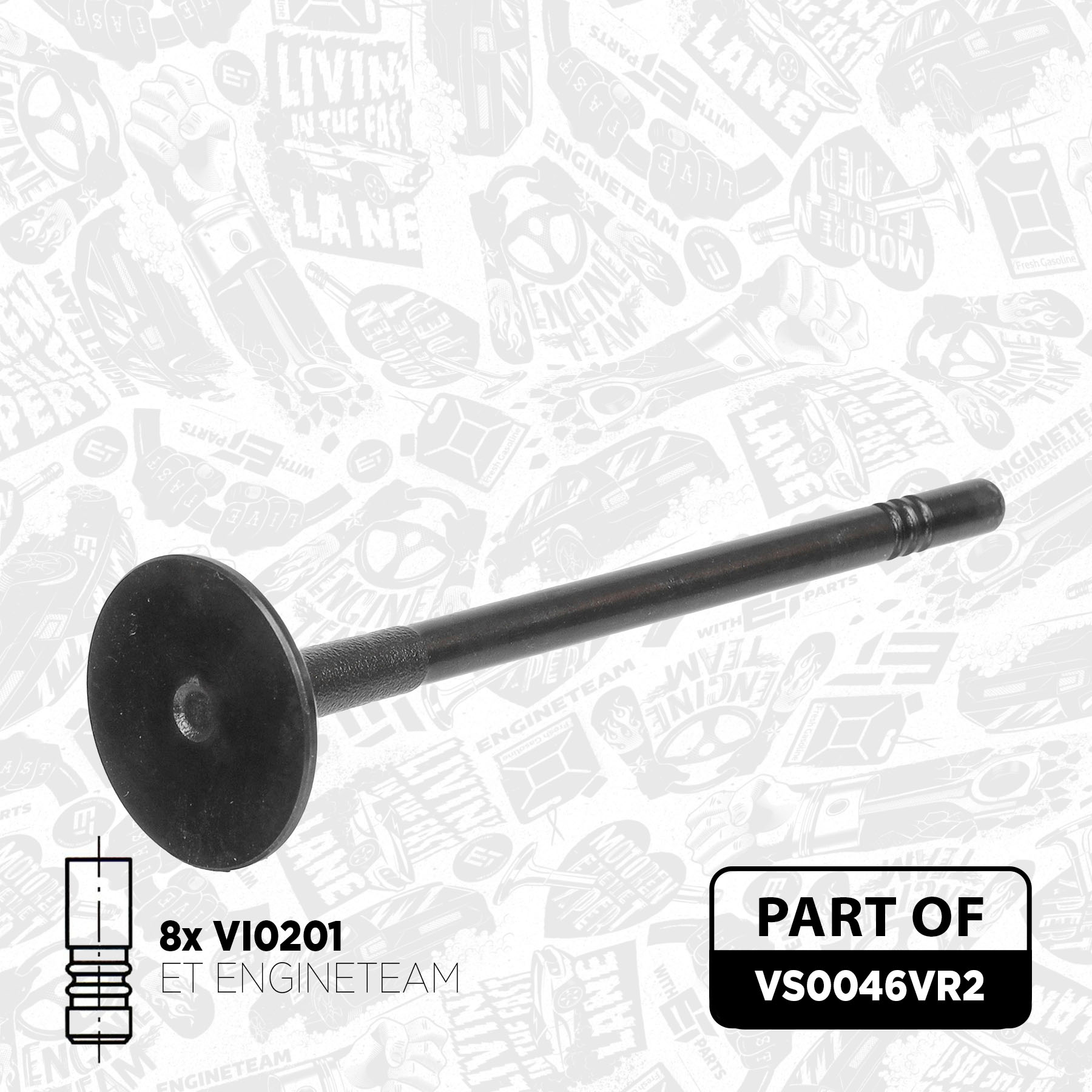 Valve Kit, intake/exhaust valve - VS0046VR2 ET ENGINETEAM - 22212-2U000 ...
