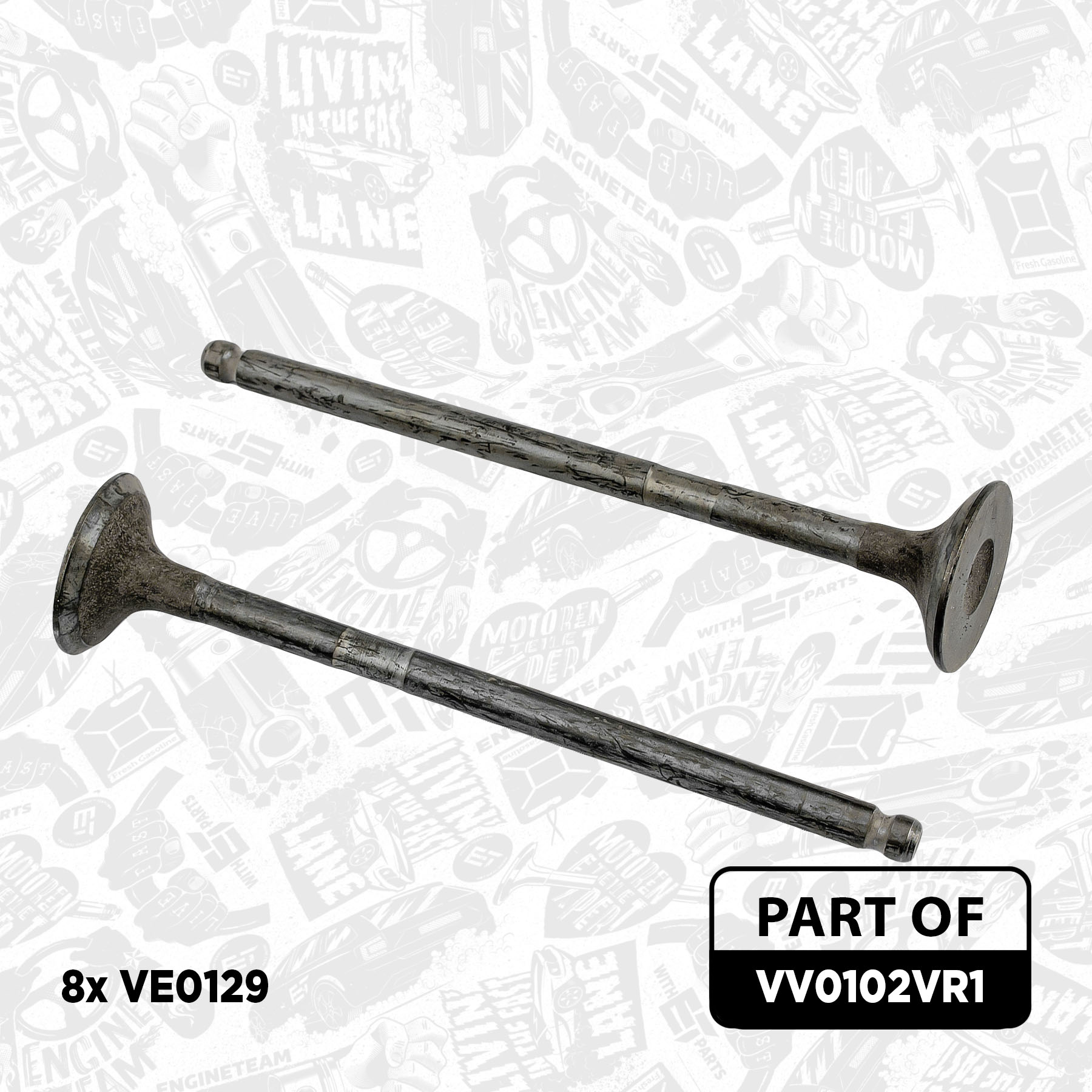Valves / Rocker arm set - VV0102VR1 ET ENGINETEAM - RF2A12130C, RF2A-12 ...