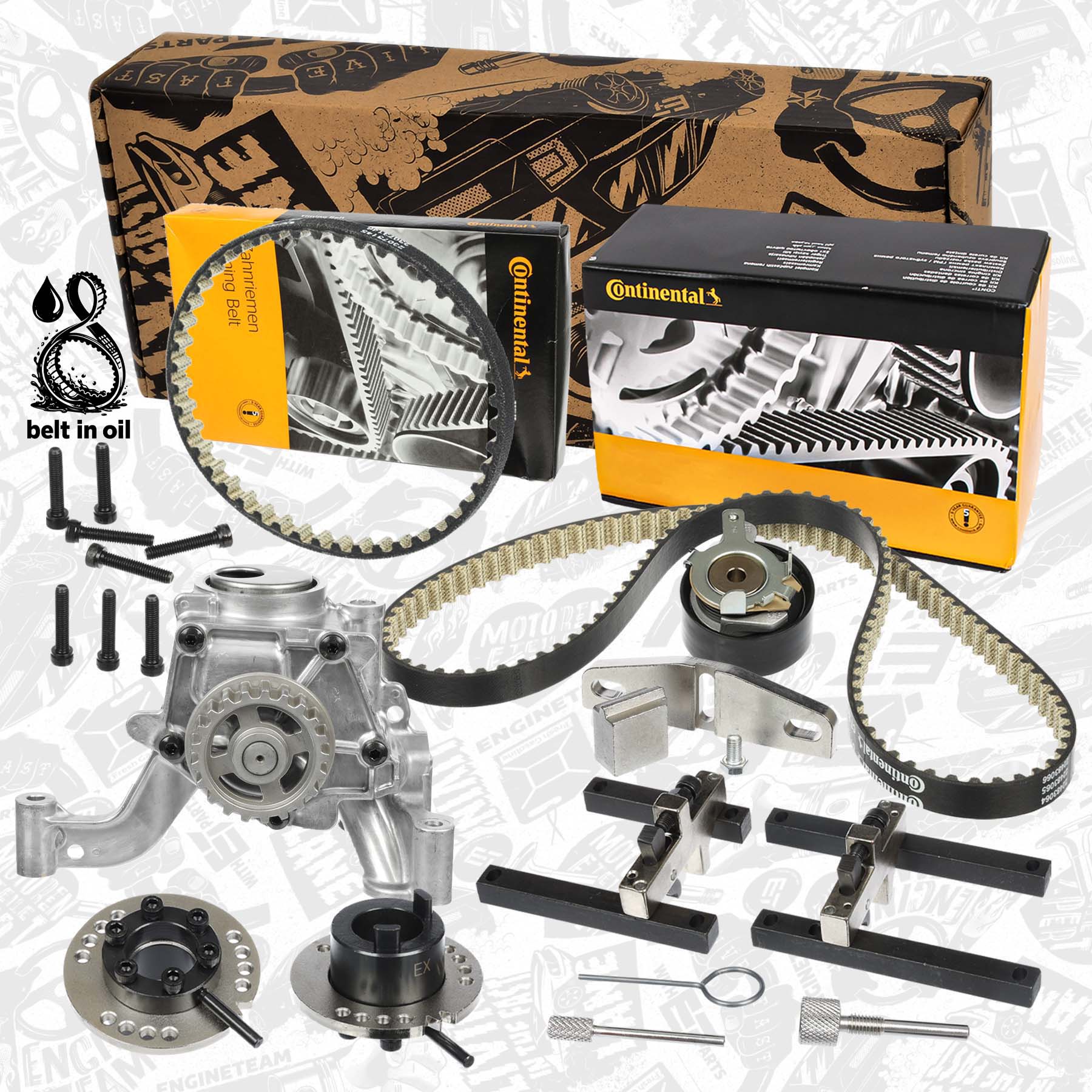 Oil Pump + 2x timing belt - PU0143VR3 ET ENGINETEAM - 303393A, 3031606 ...